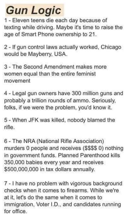 Gun Logic - Current Events - FreedomSledder.com