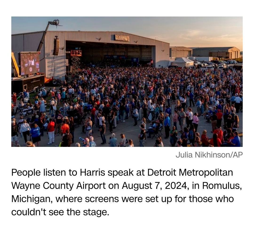 Trump spreads false conspiracy theory about Harris’ Detroit crowd size ...