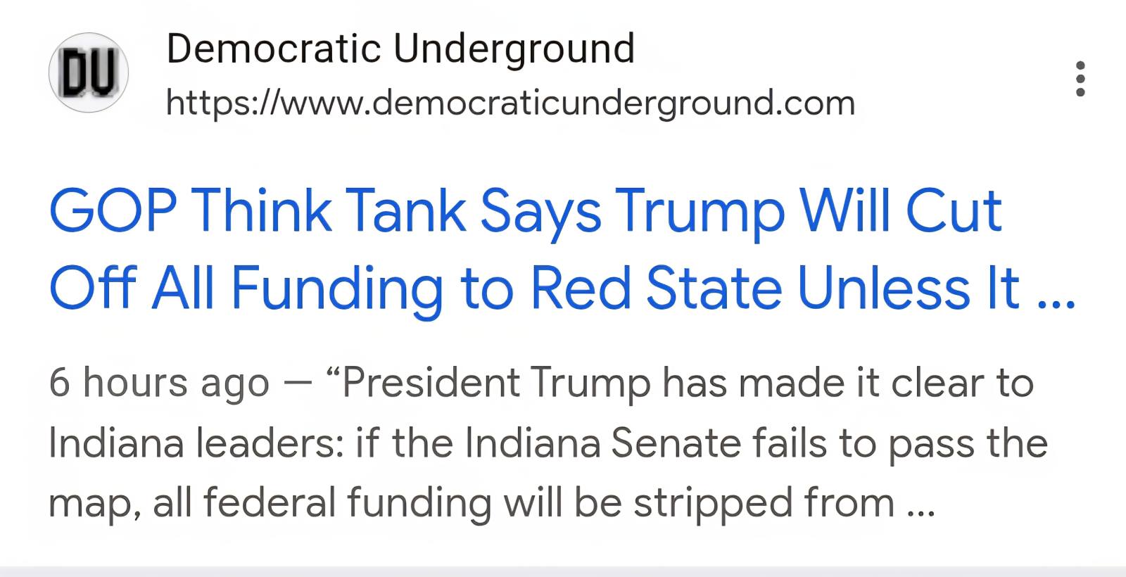 'Roads Will Not Be Paved': GOP Think Tank Says Trump Will Cut Off All ...